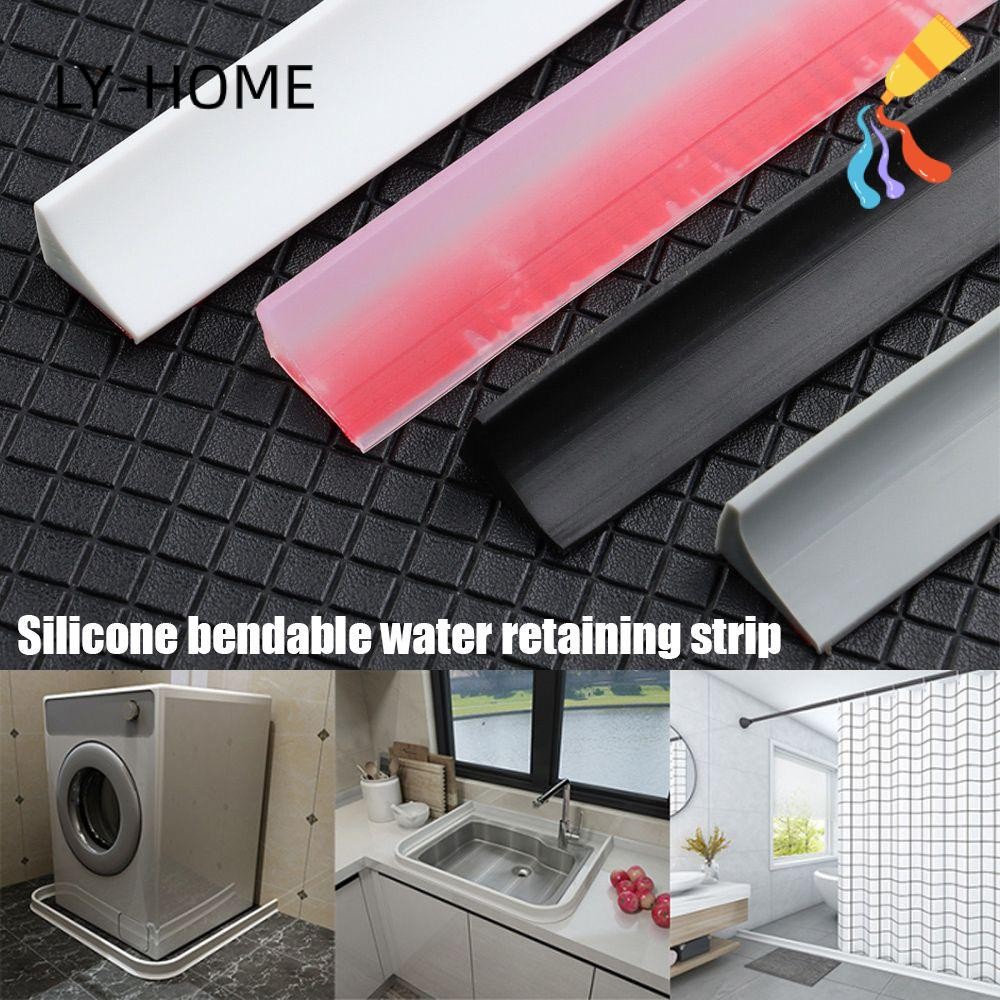 LY-HOME Water Retaining Strip Shower Dam Bathroom Accessories Silicone ...