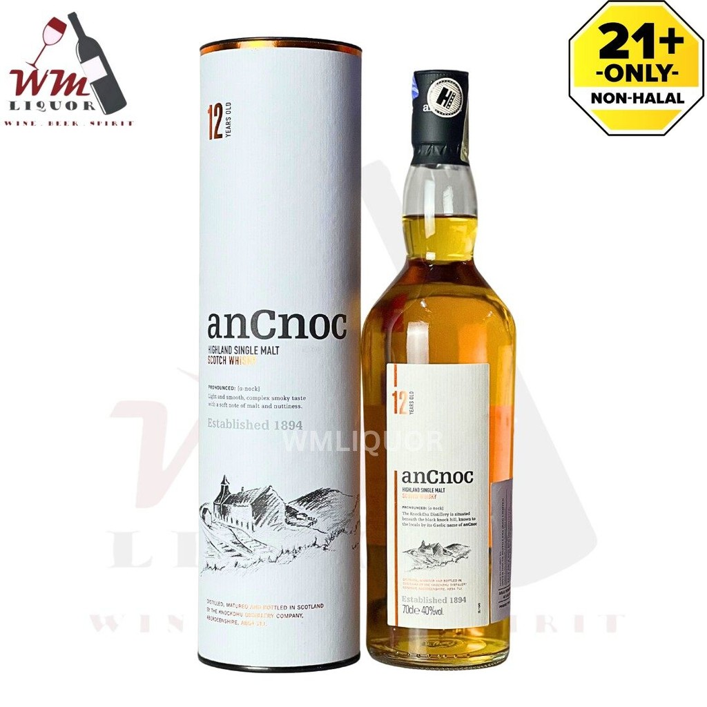 anCnoc 12 Years Highland Single Malt Scotch Whisky 70cl | Shopee Malaysia