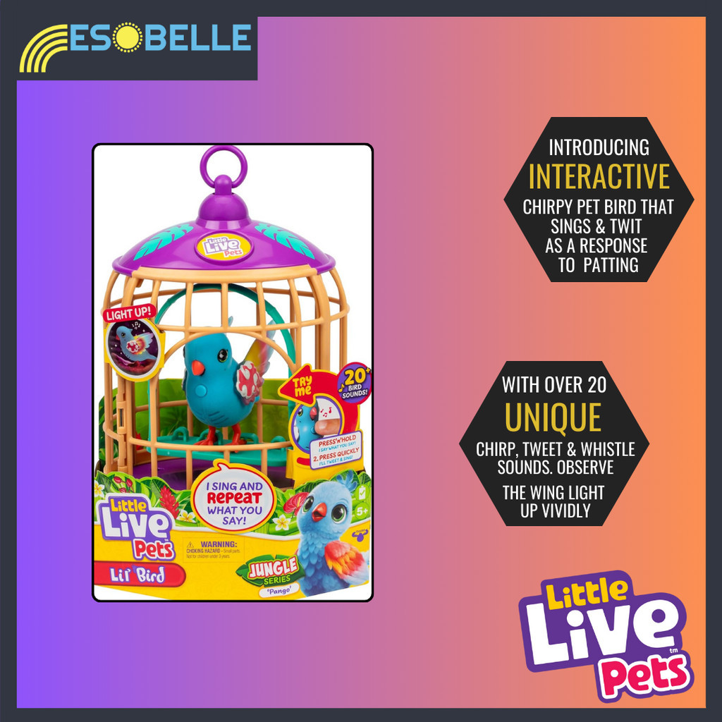 Little Live Pets | Interactive Pets | Lil' Bird & Cage - Jungle Series ...