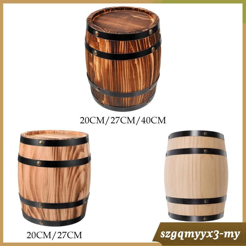 [ Oak Barrel Accessories Vintage Container Aging Wood Barrel Keg Large ...