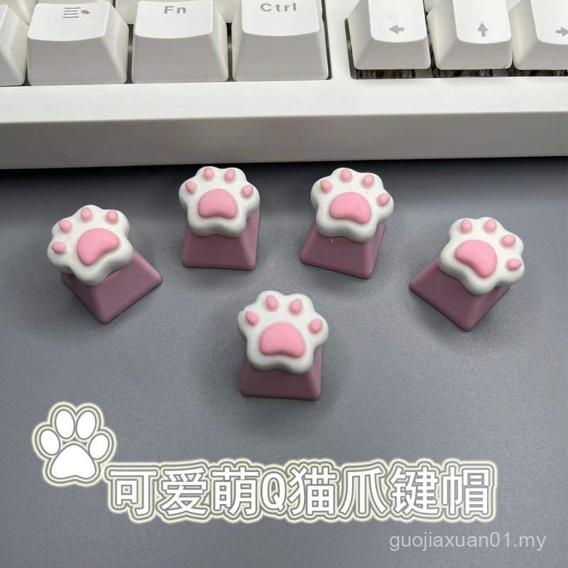 Cat Claw Keycap Mechanical Keyboard OEM R4 Cross Axis Resin Girl Pink ...