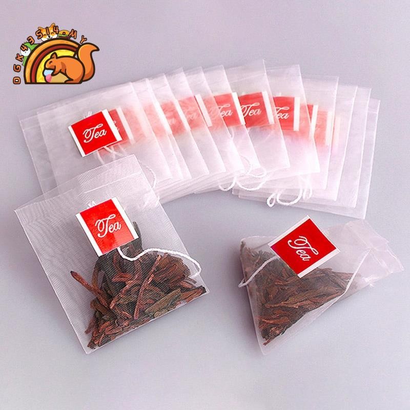100Pcs Tea Bag Infuser with String Heal Seal Sachet Filter Paper Nylon ...