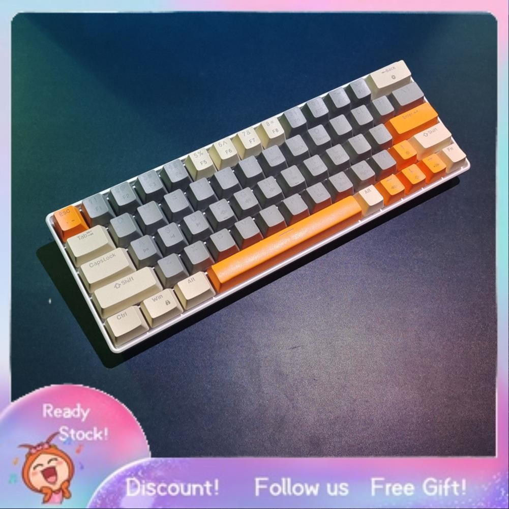 Ujewndju Zunate Mechanical Gaming Keyboard 63 Keys USB Wired with Red ...