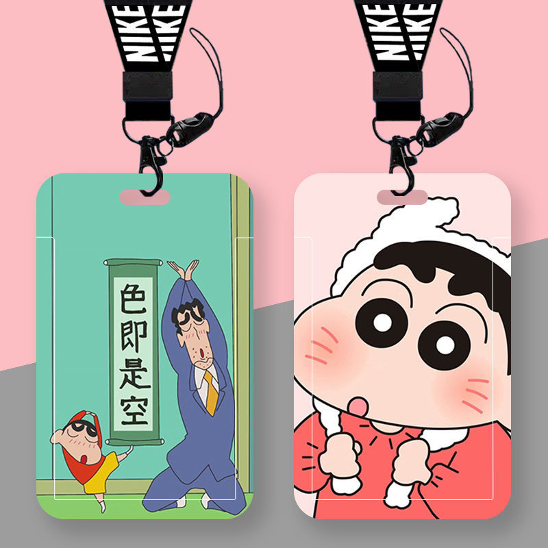 Crayon Shin-Chan Student Card Holder Work Card ID Work Card Lanyard ...