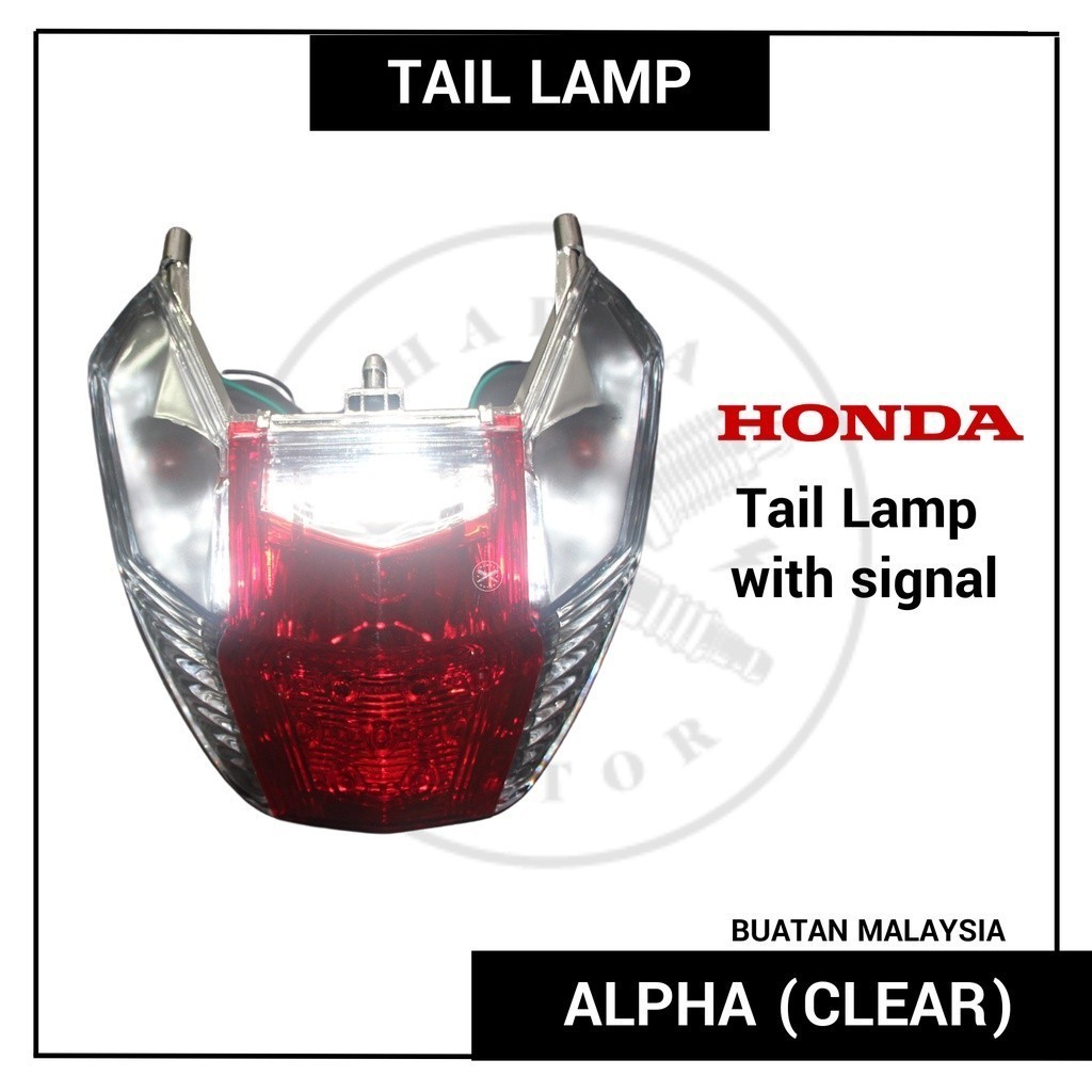 HONDA Alpha ( CLEAR ) TAIL LAMP WITH SIGNAL (MODIFY) Lampu Belakang ...
