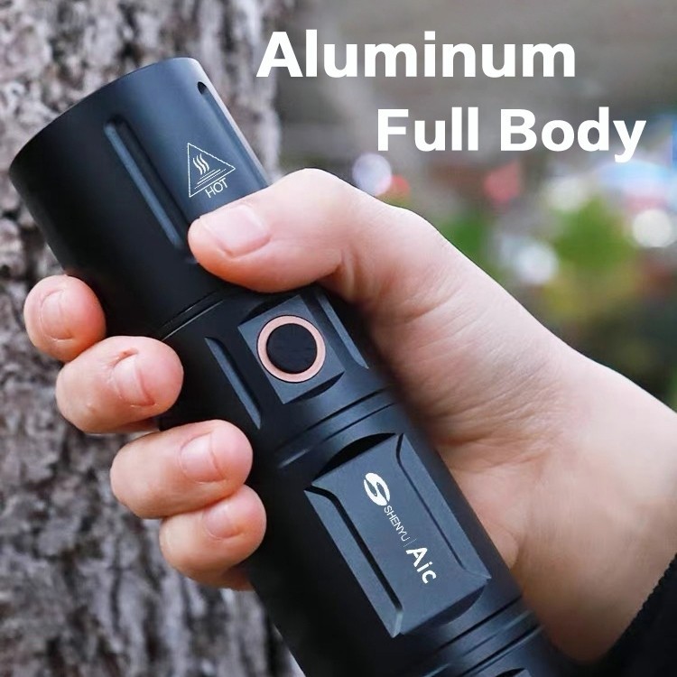 Outdoor LED Light Flashlight Waterproof USB Light Multi-Function Hiking ...