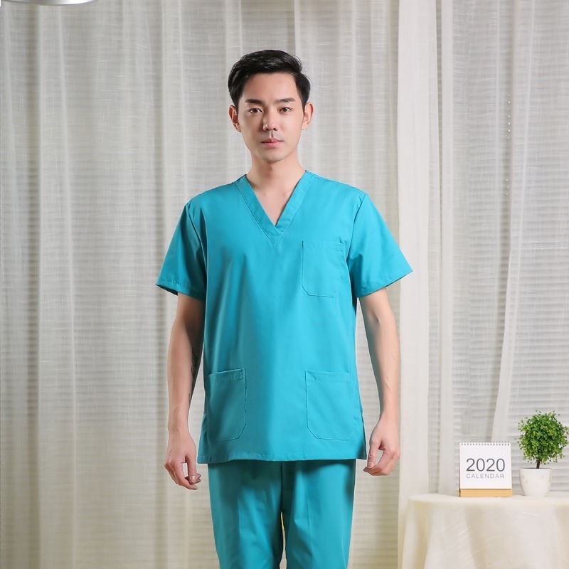 -Int2- Scrub Suit medical suits for men Short Sleeve full set Nurse Set ...