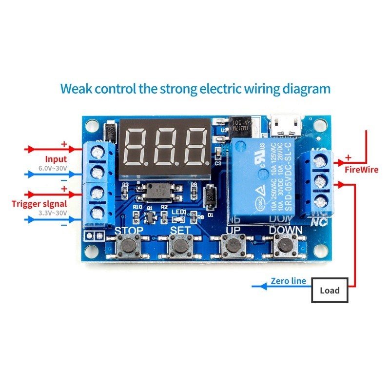 QSJZHY Telur Incubator Digital Timer Delay Relay Trigger Cycle Time ...