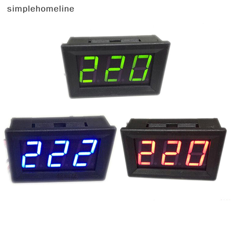 SLMY AC 70-500V digital voltmeter LED display 2 wire volt voltage test ...