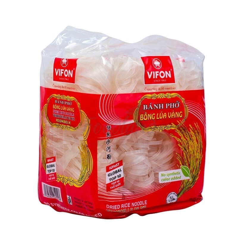 (HALAL) Vifon Banh Pho Bong Lua Vang Dried Rice Noodle 快熟沙河粉 (500g ...