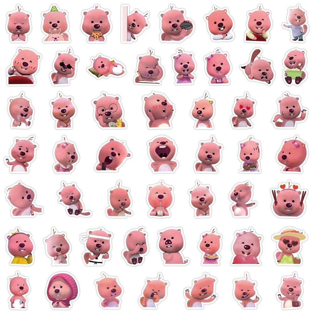Store Ainna 60/100PCS Loopy Stickers Korean Cartoon Little Beaver ...