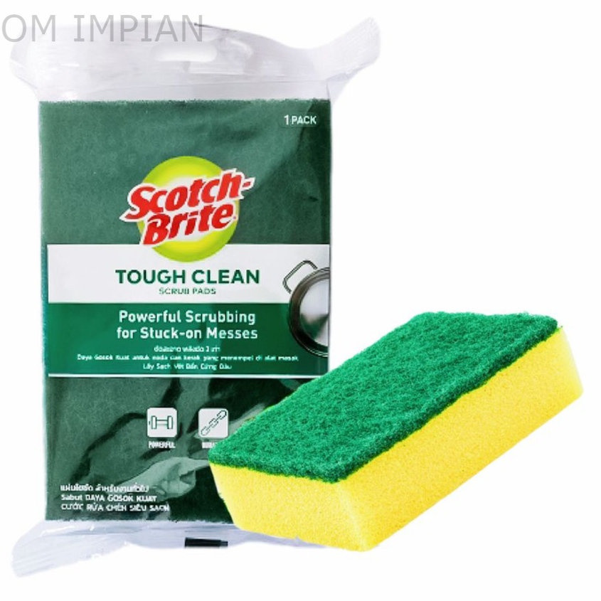 3M SCOTCH-BRITE 21-B TOUGH CLEAN HEAVY DUTY SCRUB SPONGE 21B 100mm x ...