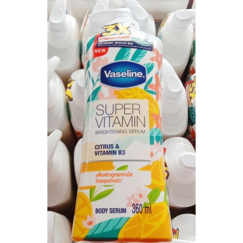 Vaseline(Small Sticker Defect) Super Vitamin Brightening Serum-360ml ...