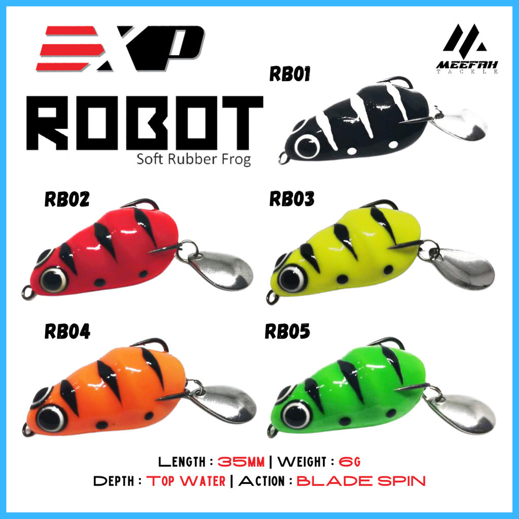 EXP ROBOT FROG #35MM / 6G - Soft Lure Bait Jump Frog Katak | Shopee ...