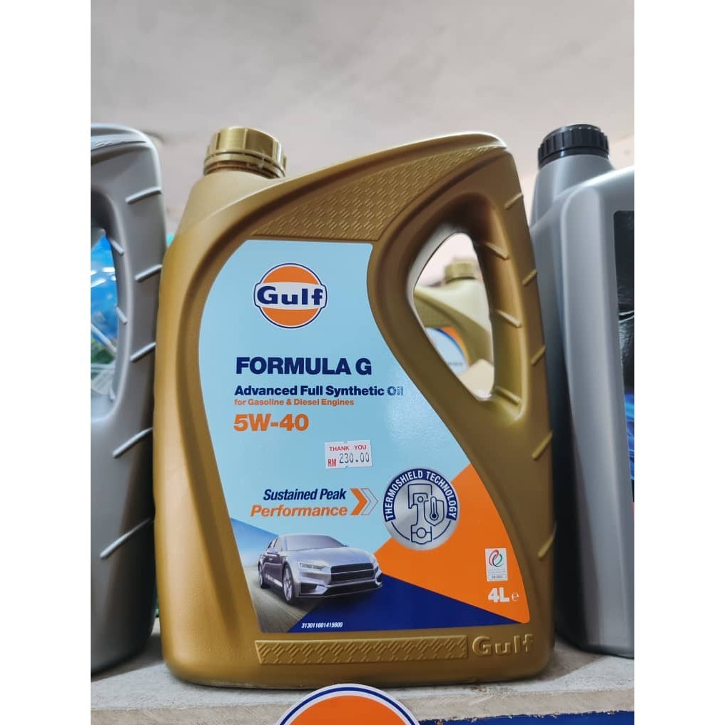 GULF Formula G 5W-40 (4L) - High Performance Fully Synthetic Passenger ...