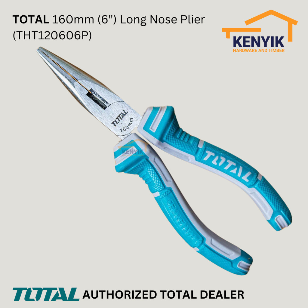 TOTAL 160mm (6") Long Nose Plier (THT120606P) | Shopee Malaysia