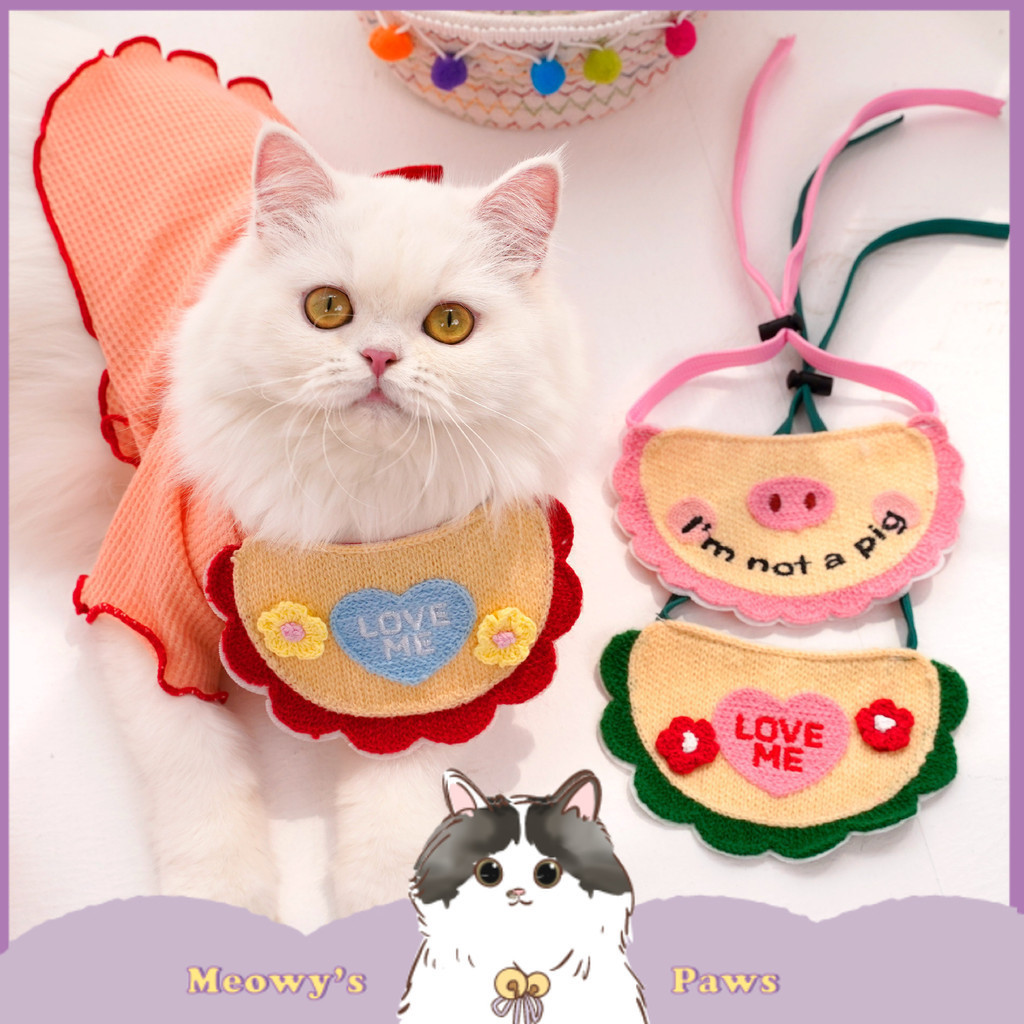 Pet Cute Bib Collar Cat Dog Scarf Pet Neck Accesories Pet Adjustable ...