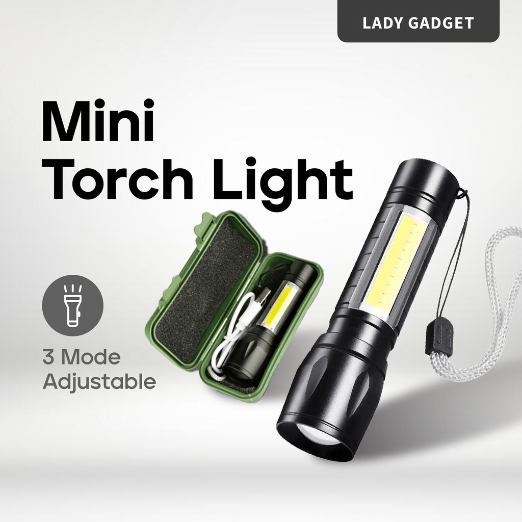 3 Mode Adjustable LED Rechargeable USB Touch Light Waterproof Mini ...