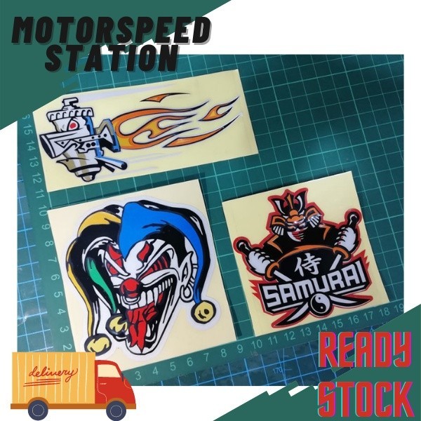 STICKER CUTTING Rare Joker Samurai REFLECTIVE PANTUL Stiker Motor ...