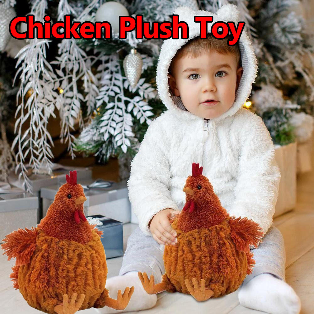 Chicken Plush Toy 23cm Cute Clooney Rooster Soft Stuffed Animals ...