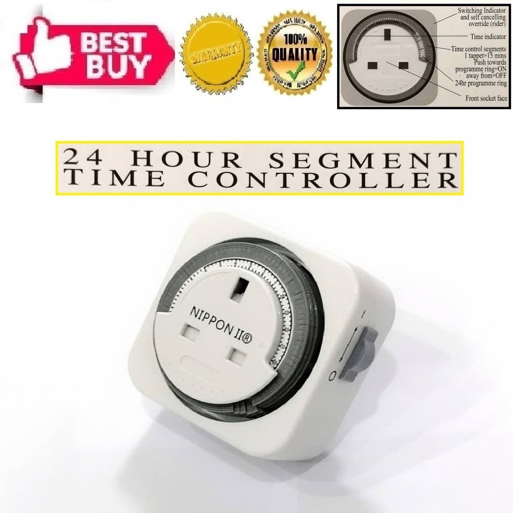 13A 24H PLUG IN TIMER (Max 3000W) (NIPPON II) | Shopee Malaysia