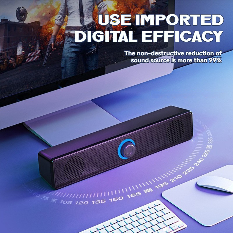 Portable USB Mini Speaker Soundbar for PC Computer Music Player USB ...