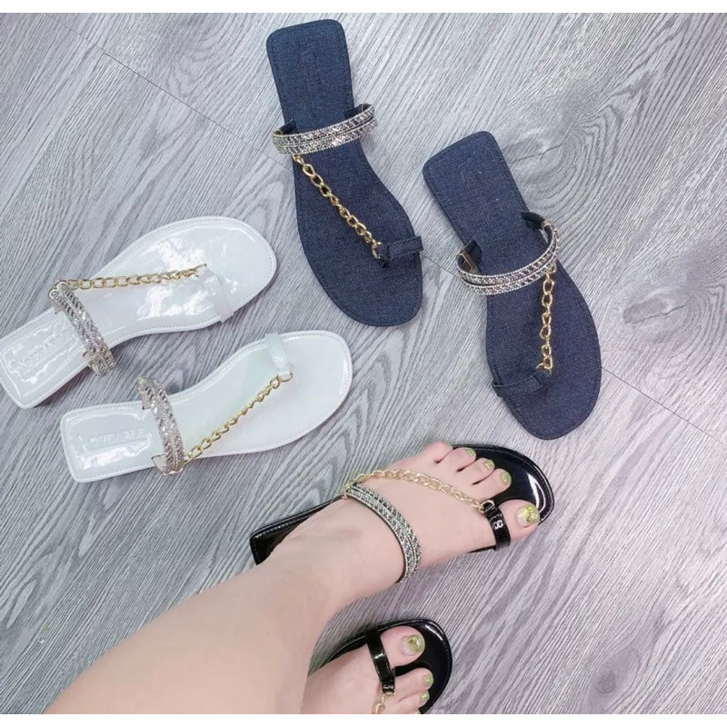New women's flip-flops and chain sandals with big sizes from 35 to 45 ...