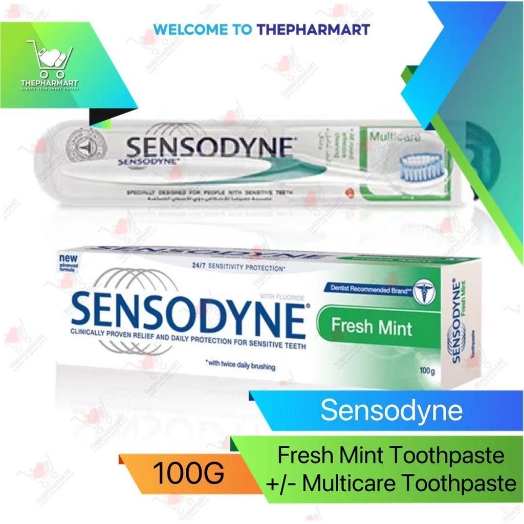 Sensodyne Sensitive Daily Care Fresh Mint Toothpaste (100g) | Shopee ...