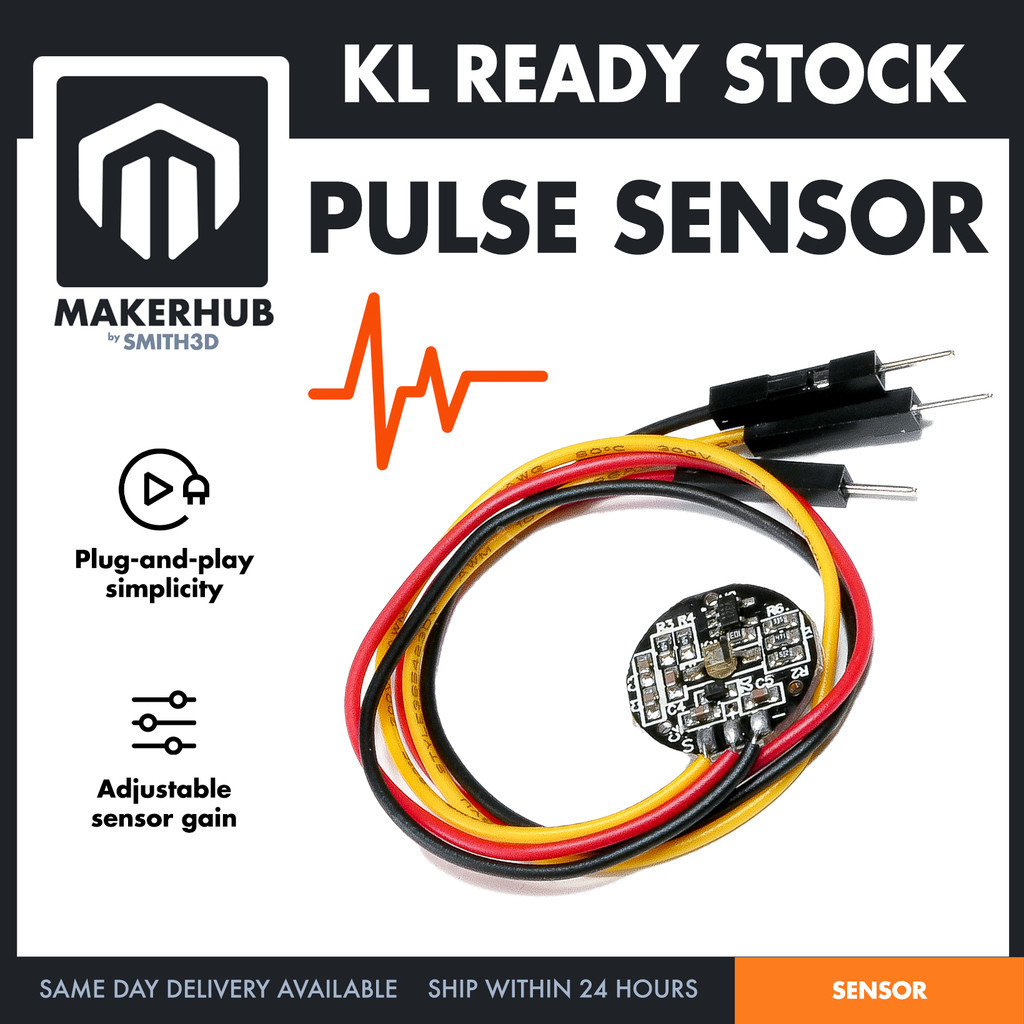 Pulse Sensor Module Heart Rate Sensor for Arduino Project Pulsesensor | Shopee Malaysia