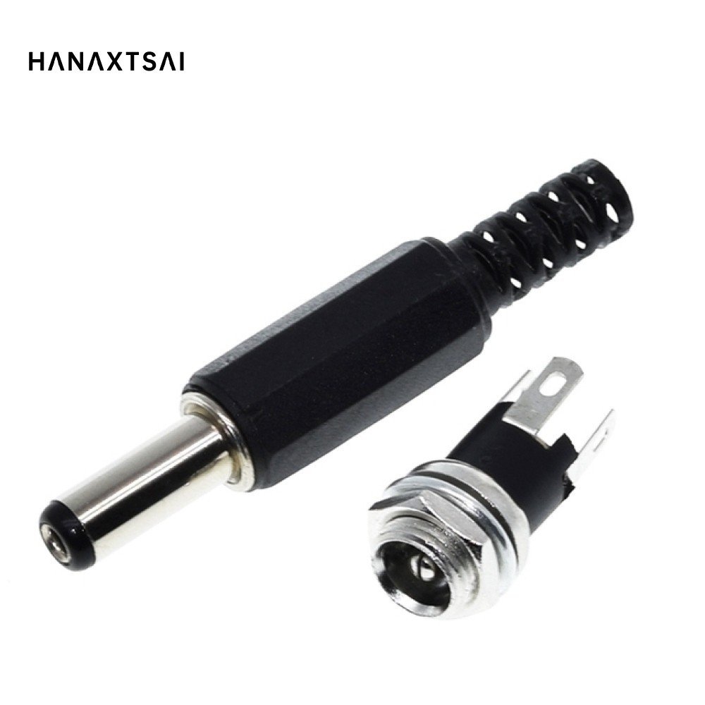 5 pcs/lot 5.5mm X 2.1mm 5.5x2.1 DC Power Supply Plug Connector + Female ...