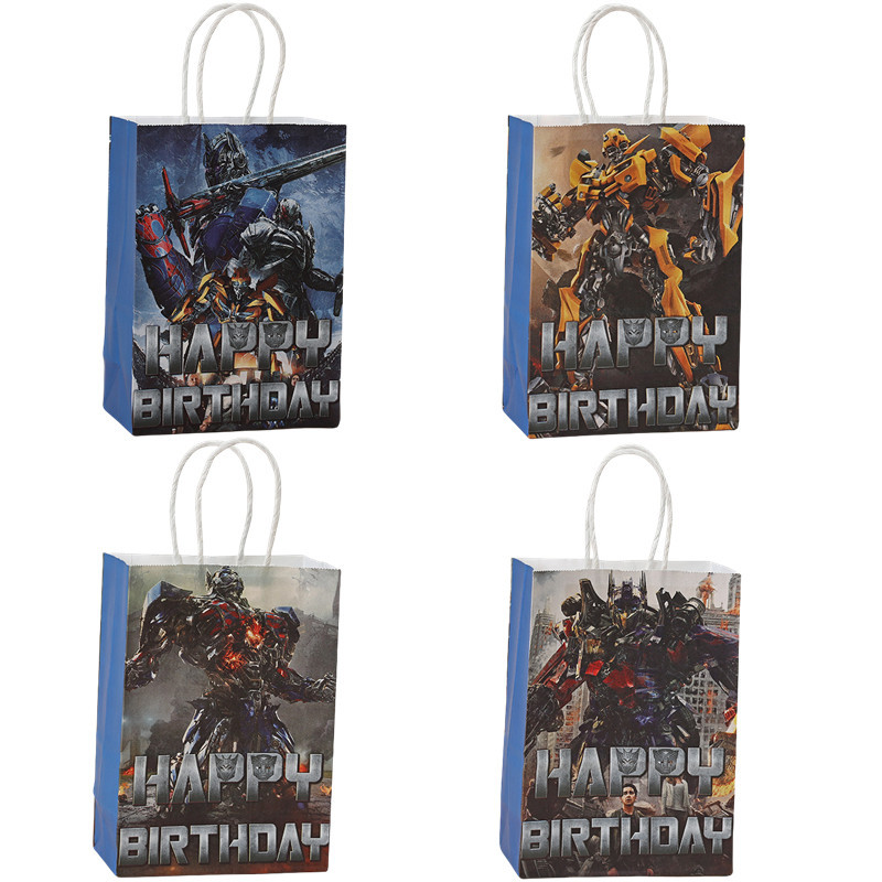 Transformers Gift Bag Candy Loot Bags Cartoon Optimus Prime Bumblebee ...