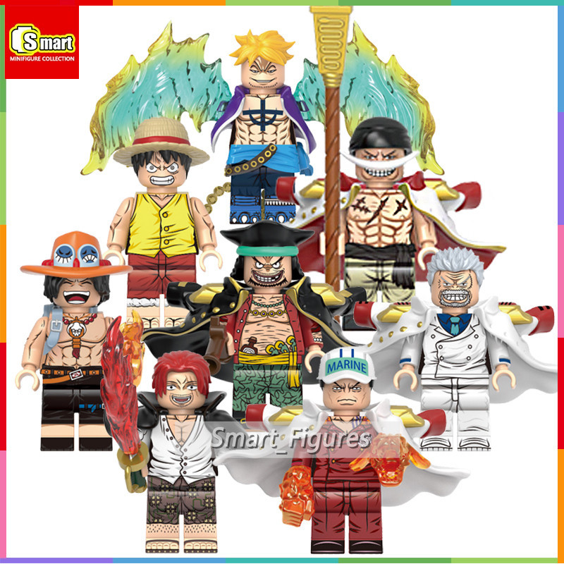 One Piece Series Minifigures Luffy Ace Garp Sakazuki Marco Figure ...