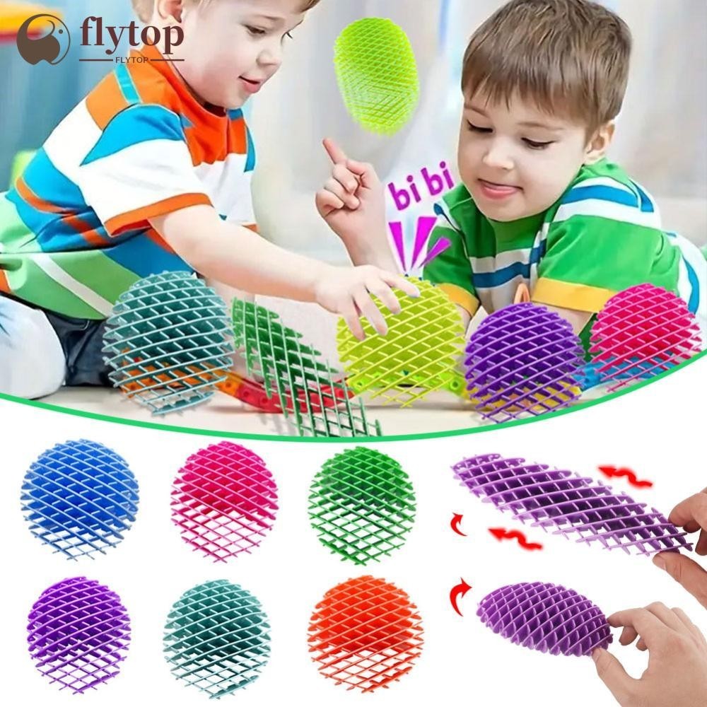 FLYTOP Fidget Worm Elastic Mesh Worm Unpacking Morphing Fidget Toy Six ...