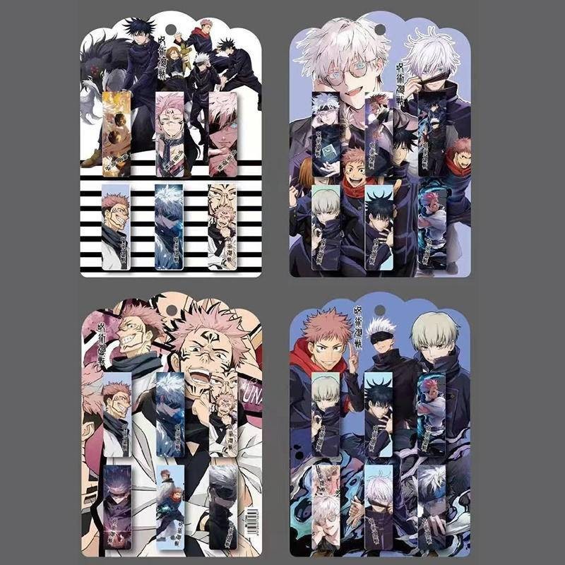 6Pcs/Lot Anime Jujutsu Kaisen Magnet Bookmark Gojou Satoru Itadori ...
