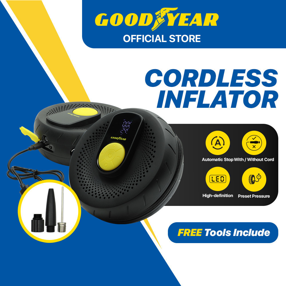 Goodyear Portable Air Compressor 12V Lite Tyre Air Pump Tire Small ...