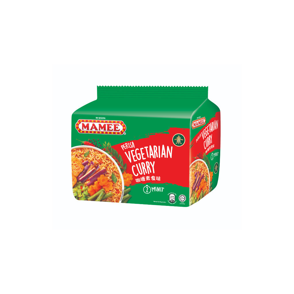 Mamee Instant Noodle Packs Vegetarian Curry 78g x5 x2 pack | Shopee ...