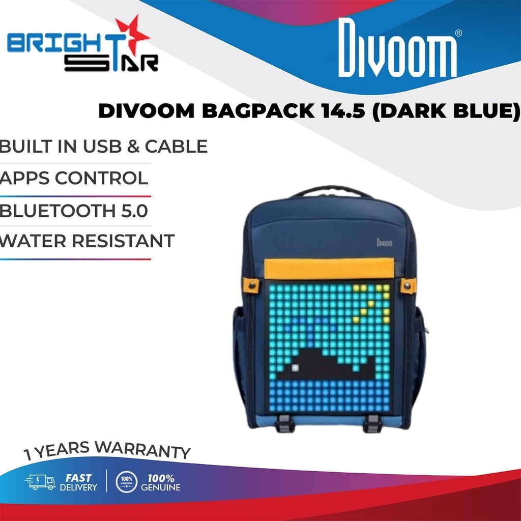 DIVOOM PIXOO BACKPACK-S PIXEL ART LED BACKPACK | Shopee Malaysia
