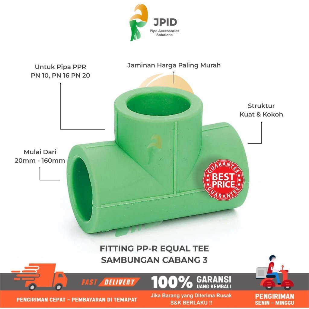 Equal Tee PPR 75 mm ~ 2 1/2" Inch | Shopee Malaysia