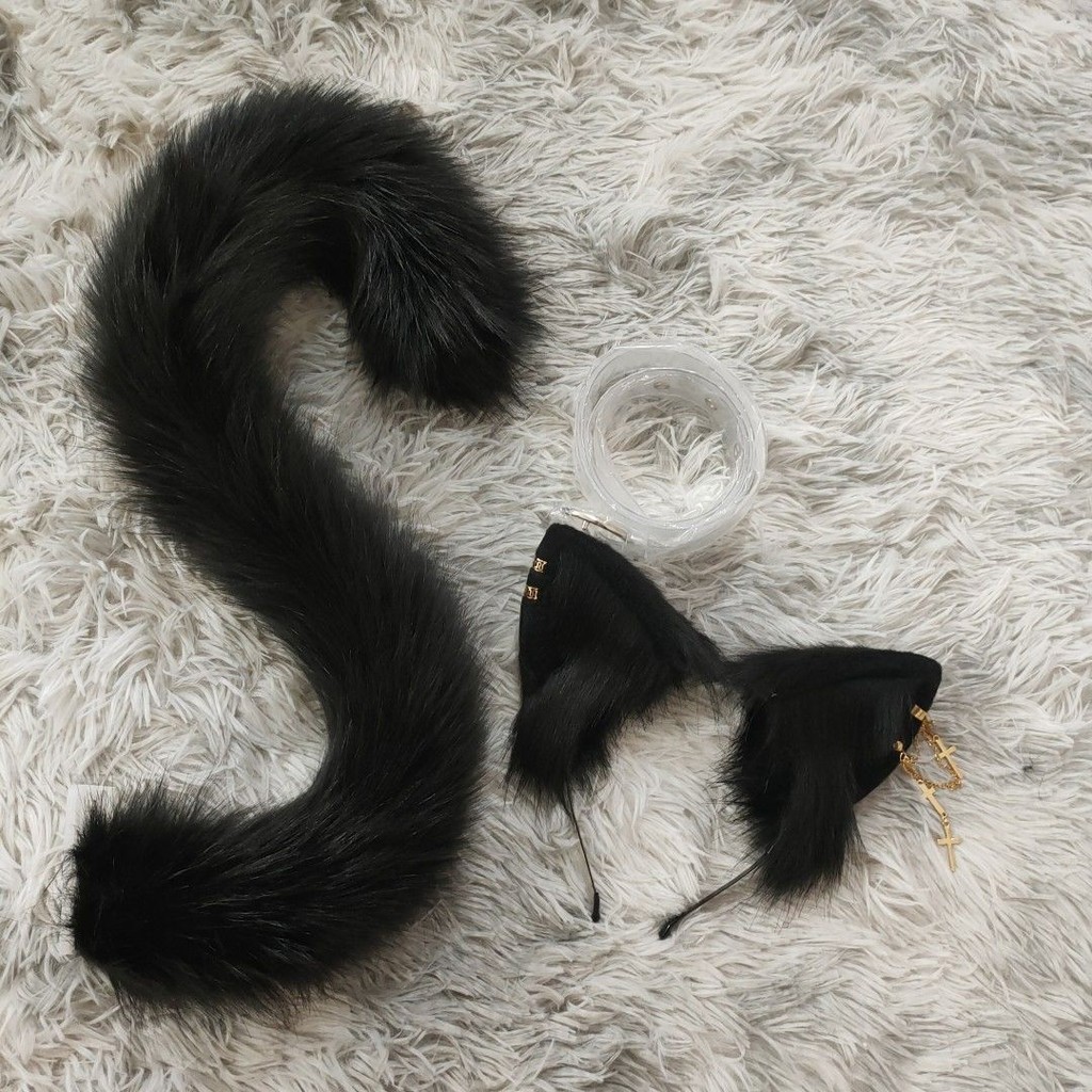 Cos Hand-Made Simulation Cat Ears Cat Tail Animal Ears Animal Tails ...