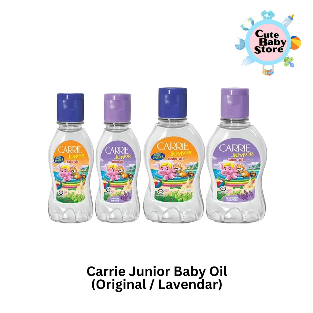 Carrie Junior Baby Oil [50ml/100ml/300ml] (Original/Lavender) | Shopee ...