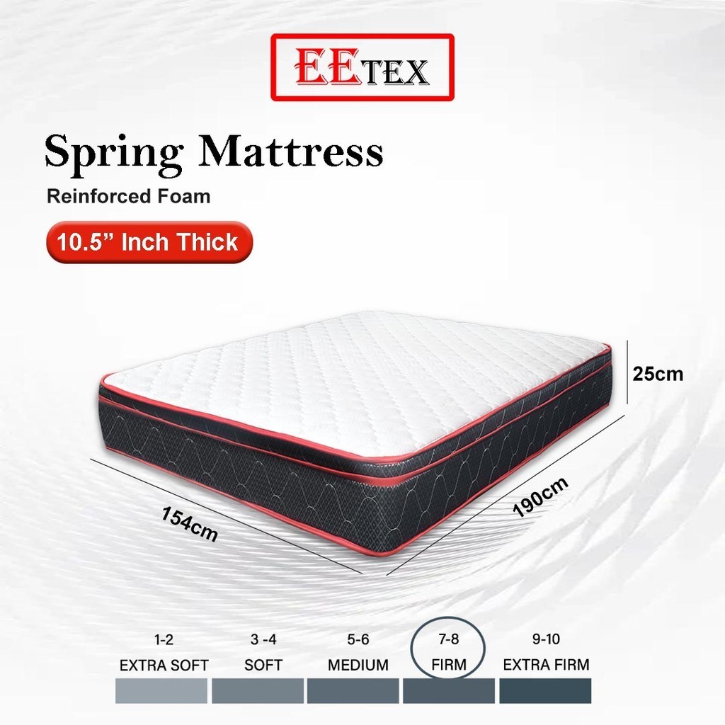 EE HOME COMBO SET Queen Size Bed Frame With Queen Spring Mattress Katil ...