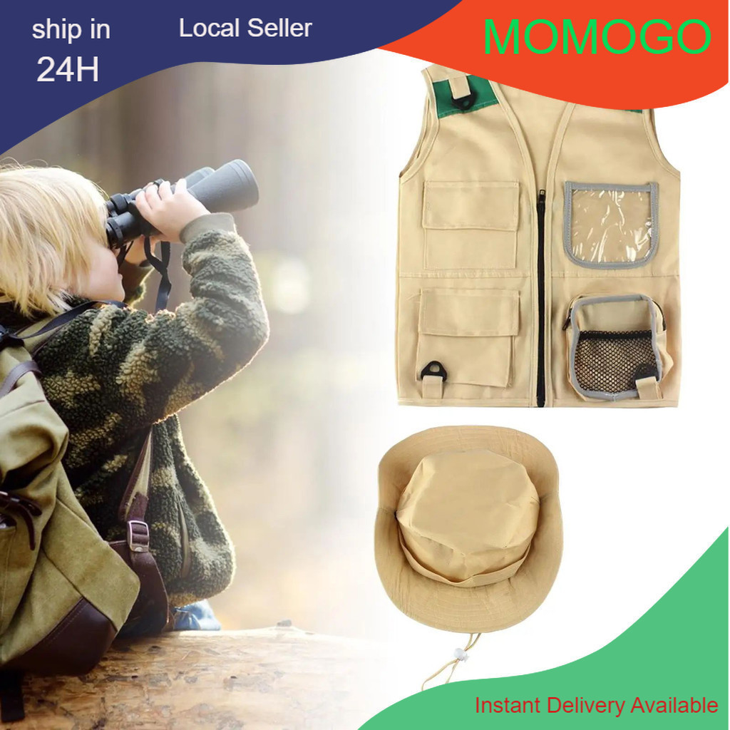 Kids Explorer Costume Vest Hat Dress up Nature Adventures Suit for ...