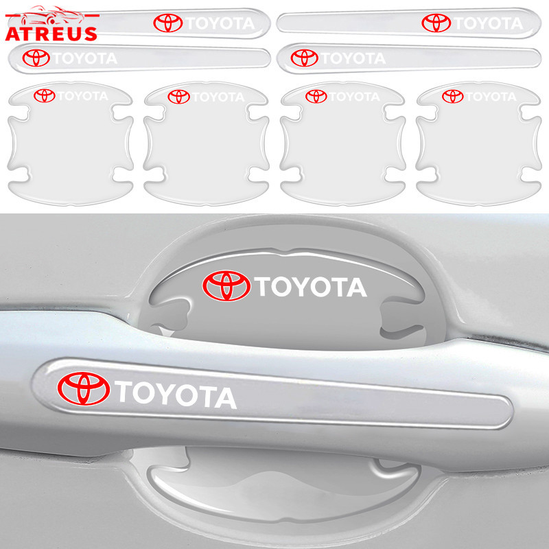 4/8Pcs Toyota Transparent Car Door Handle Protection Invisible Car Door ...