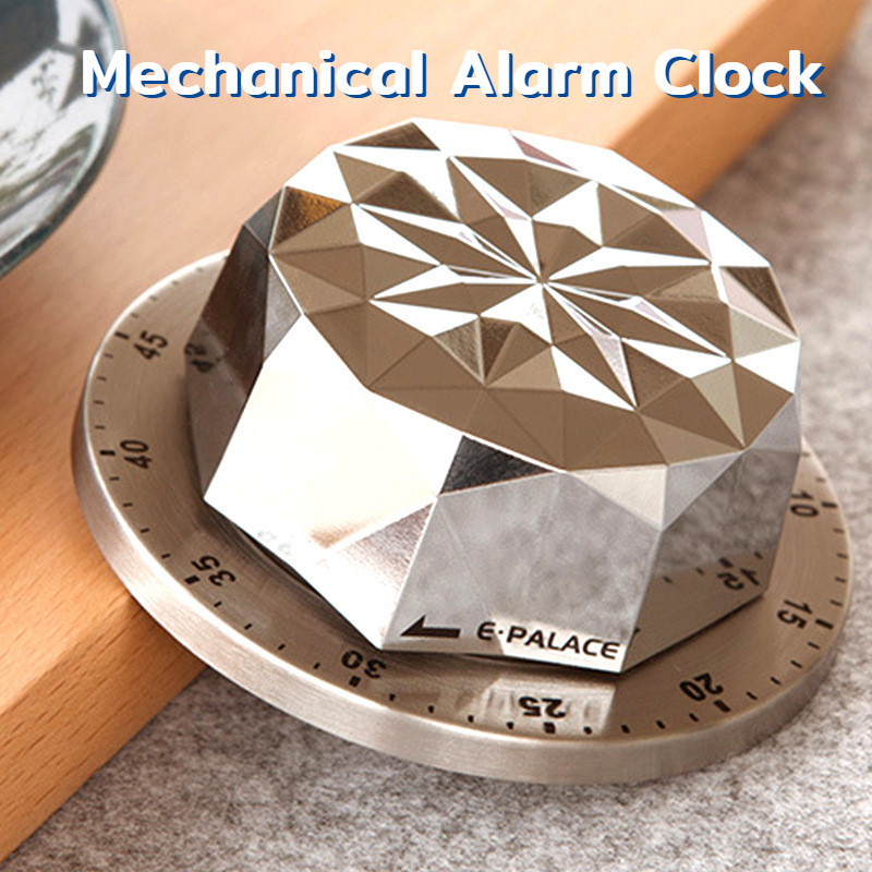 Mechanical Alarm Clock Magnetic Kitchen Timer Stainless Steel Timer ...