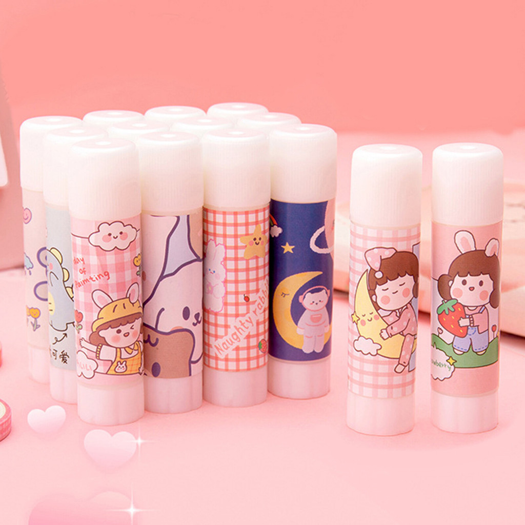Cute Cartoon Good Quality Office Strong Adhesion Tapes Solid Glue Stick ...