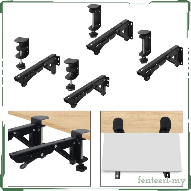 [Fenteer1efMY] 2x under Desk Keyboard Tray Foldable Brackets Adjustable ...