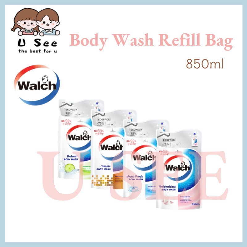 READY STOCK!!!Walch Anti-Bacterial Body Wash Refill (850ml) Classic ...