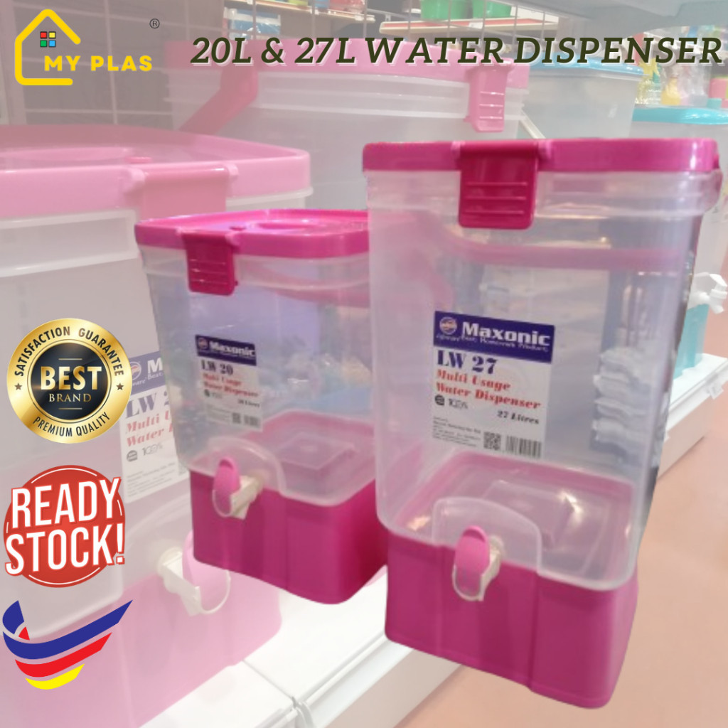 MAXONIC 20L/27L PLASTIC WATER DISPENSER HOT & COLD | WATER CONTAINER ...