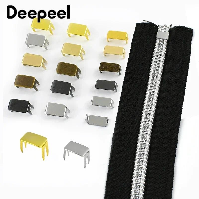 50Pcs 3#5#8#10# Metal Zipper Stopper for Nylon Zips Tail End Lock ...