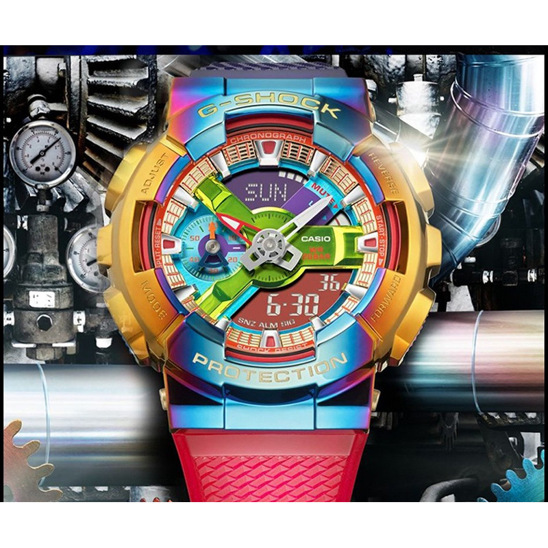 100% original Casio G-Shock GM-110RB-2A Volcano Thunder Rainbow Ring ...